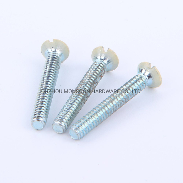 Slotted Round Head Wall Plate Screws with Coated Head