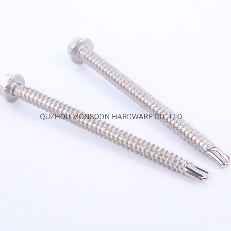 Stainless Steel Hexagonal Flange Washer Phillips Head Self Drilling Screws